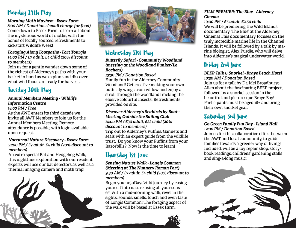 Wildlife Week 2023 Programme Announced! | Alderney Wildlife Trust